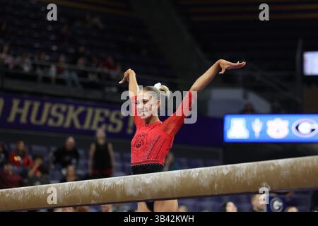 April 4, 2025: Gymnast Lily Smith of the University of Georgia during ...