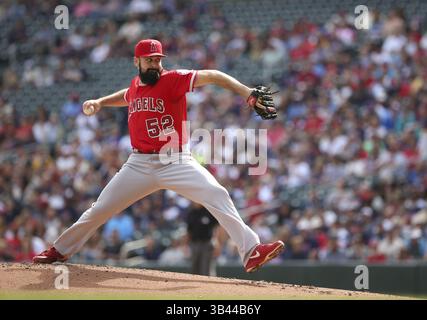 Minnesota Twins' Matt Shoemaker throws to the Seattle Mariners at a ...