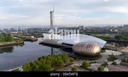 Ariel view of Glasgow with the hydro, bbc building & sec Stock Photo ...
