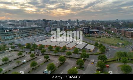 Ariel view of Glasgow with the hydro, bbc building & sec Stock Photo ...
