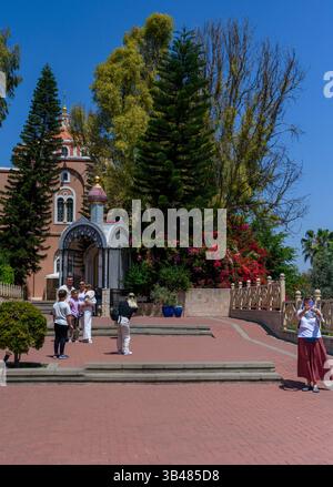 Easter celebrations in the courtyard at the Church of holy apostles ...