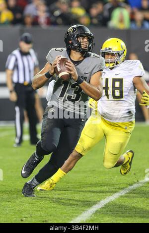 October 3, 2015: Oregon's Rodney Hardrick causes Colorado QB Sefo ...