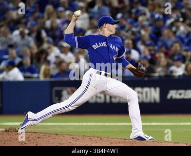 Toronto Blue Jays pitcher Shane Bieber throws at Spring Training in ...