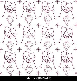 Outline clinking glasses. Vector illustration Stock Vector Image & Art ...