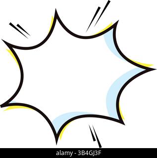 Empty comic explosion shape. Vector illustration Stock Vector Image ...
