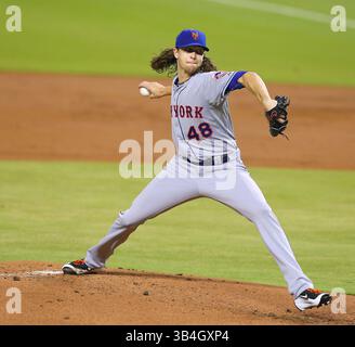 New York Mets' Jacob deGrom during the fourth inning of a baseball game ...
