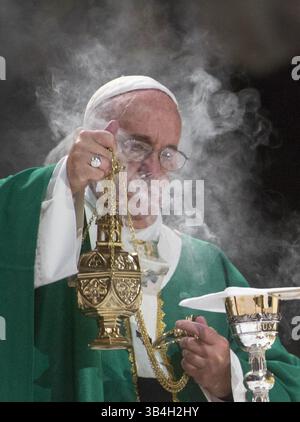 Pope Francis celebrates Mass at Madison Square Garden on Sept. 25, 2015 ...