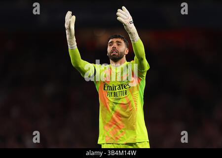 David Raya of Arsenal seen in action during the Premier league football ...