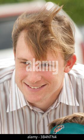 Miami Dolphins football fan poses for a picture ahead of the NFL 2025 ...