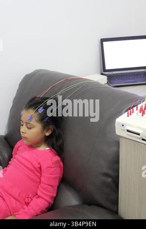 Electroencephalogram, a test that measures the brain's electrical ...