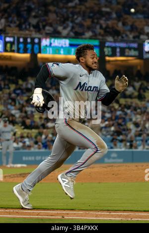 Miami Marlins outfielder Dane Myers makes a catch in the eighth inning ...