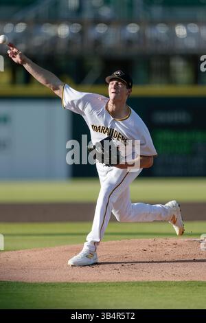 Bradenton Marauders pitcher Matt Ager (41) delivers a pitch during an ...