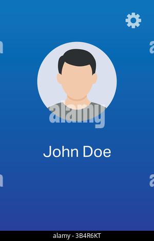 Account profile, customization of user interface menu vector ...