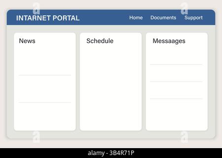 Interactive intranet portal with embedded news updates, scheduling ...