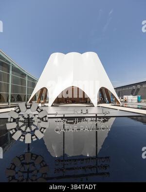 Qatar Pavilion at Osaka Expo 2025 designed by Kengo Kuma Stock Photo ...