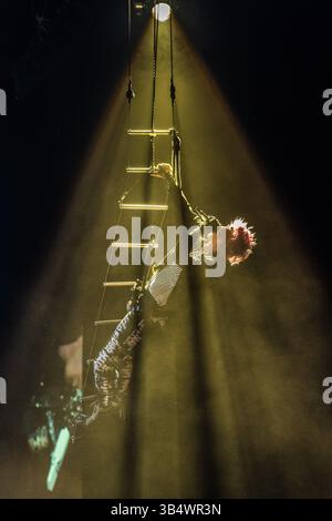 Machine Gun Kelly performs during the half-time show of the CFL 112th ...