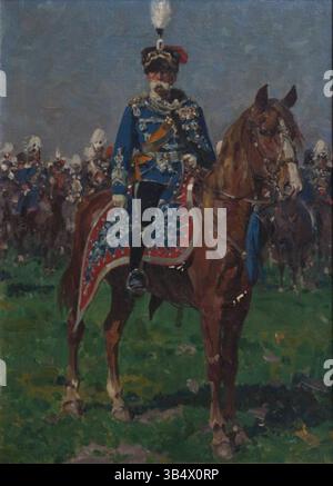 Portrait of King Umberto I of Savoy, painted by Luciano Nezzo in 1879 ...