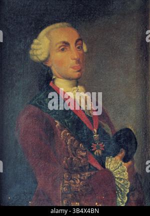 A portrait of Filippo I, Duke of Parma (1720-1765), painted by an ...