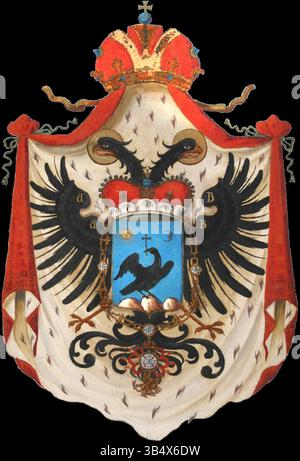 This artwork represents the national coat of arms of Chile, known as ...