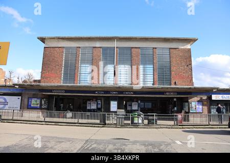 Acton Town London Underground Station sign Stock Photo - Alamy