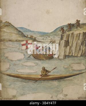 A cropped version of John White's 1585 illustration showing the ...