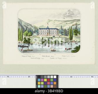 This lithograph from the late 19th century shows the Nouveau Théâtre in ...
