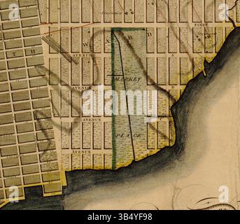 William Bridges Map of Manhattan 1811 001 Stock Photo - Alamy