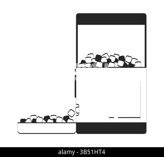 digital automatic pet feeder cartoon vector illustration Stock Vector ...