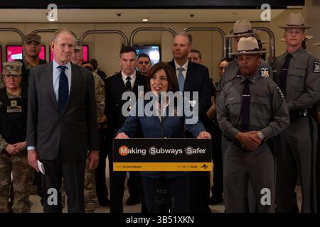 Portrait of a New York City MTA bus driver in front of his bus Stock ...