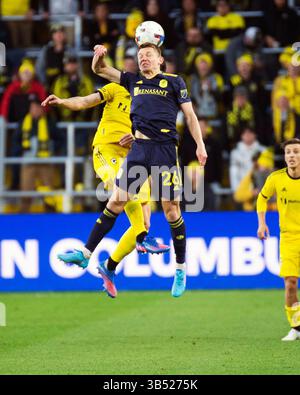 NASHVILLE, TN - APRIL 26: Nashville SC defender Jeisson Palacios #4 is ...