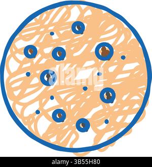 urticaria skin disease icon doodle illustration Stock Vector Image ...