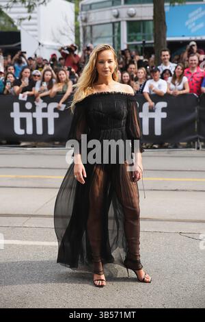Jennifer Lawrence attends the "Causeway" Premiere during the 2022 ...