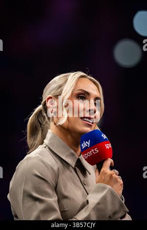 Sky Sports presenter Emma Paton on night fourteen of the BetMGM Premier ...