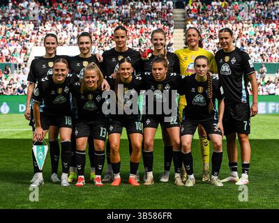 MUNICH, GERMANY - starting 11 bayern Munich during the UWCL match ...