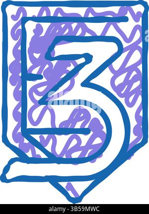fourth number icon doodle illustration Stock Vector Image & Art - Alamy
