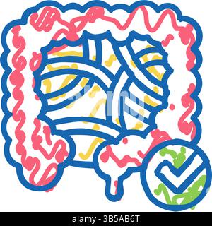 intestine microflora icon doodle illustration Stock Vector Image & Art ...