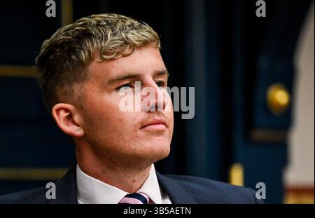 Councillor Oliver Freeston, Reform UK, during the Greater Lincolnshire ...