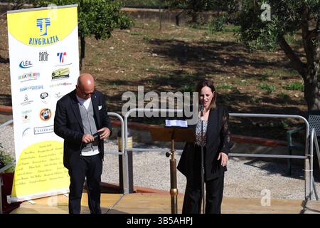 in the photo Massimo Minutella and Letizia Maniaci Stock Photo - Alamy