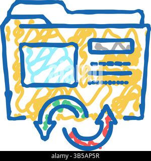 folder with program code files color icon vector illustration Stock ...
