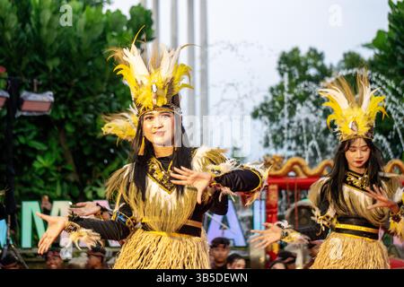 Sajojo dance from Papua. This dance depicts the joy, togetherness and ...