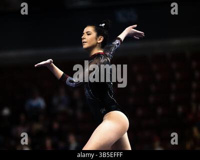 March 19, 2022: University of Utah gymnast Alexia Burch competes during ...