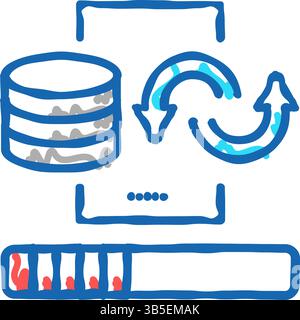 data processing icon doodle illustration Stock Vector Image & Art - Alamy