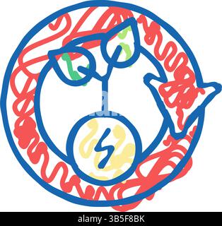 plant recovery energy saving color icon vector illustration Stock ...
