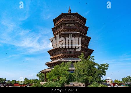 Yingxian Wooden Pagoda in Shanxi, ancient Chinese architectural relics ...