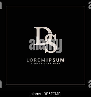 Initial DS logo template with modern frame. Minimalist DS letter logo ...