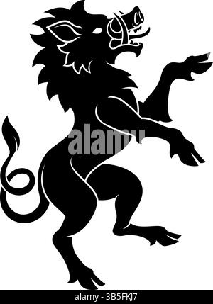 A boar coat of arms or crest family heraldry medieval heraldic animal ...