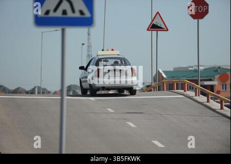 The driver's license exam. Testing on the racetrack Stock Photo - Alamy
