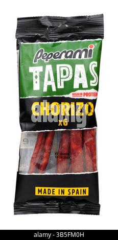 Peperami tapas chorizo mini snack air dried pork salamis in a 50g pack ...