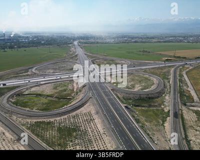 A section of toll road. Transport interchange Stock Photo - Alamy
