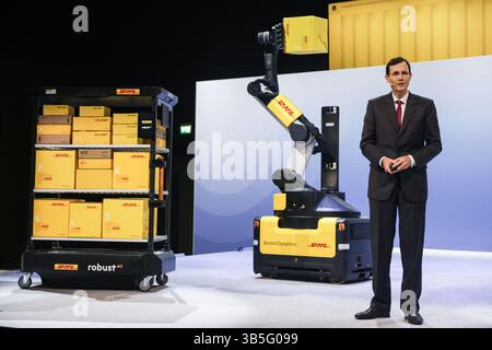 Bonn, Germany. 02nd May, 2025. Tobias Meyer, CEO of DHL, Deutsche Post ...